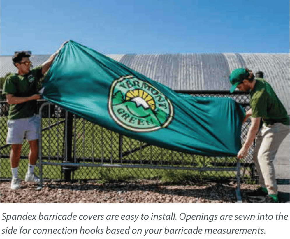 Stretchy Spandex Barricade Covers Barrier Jackets for Safety