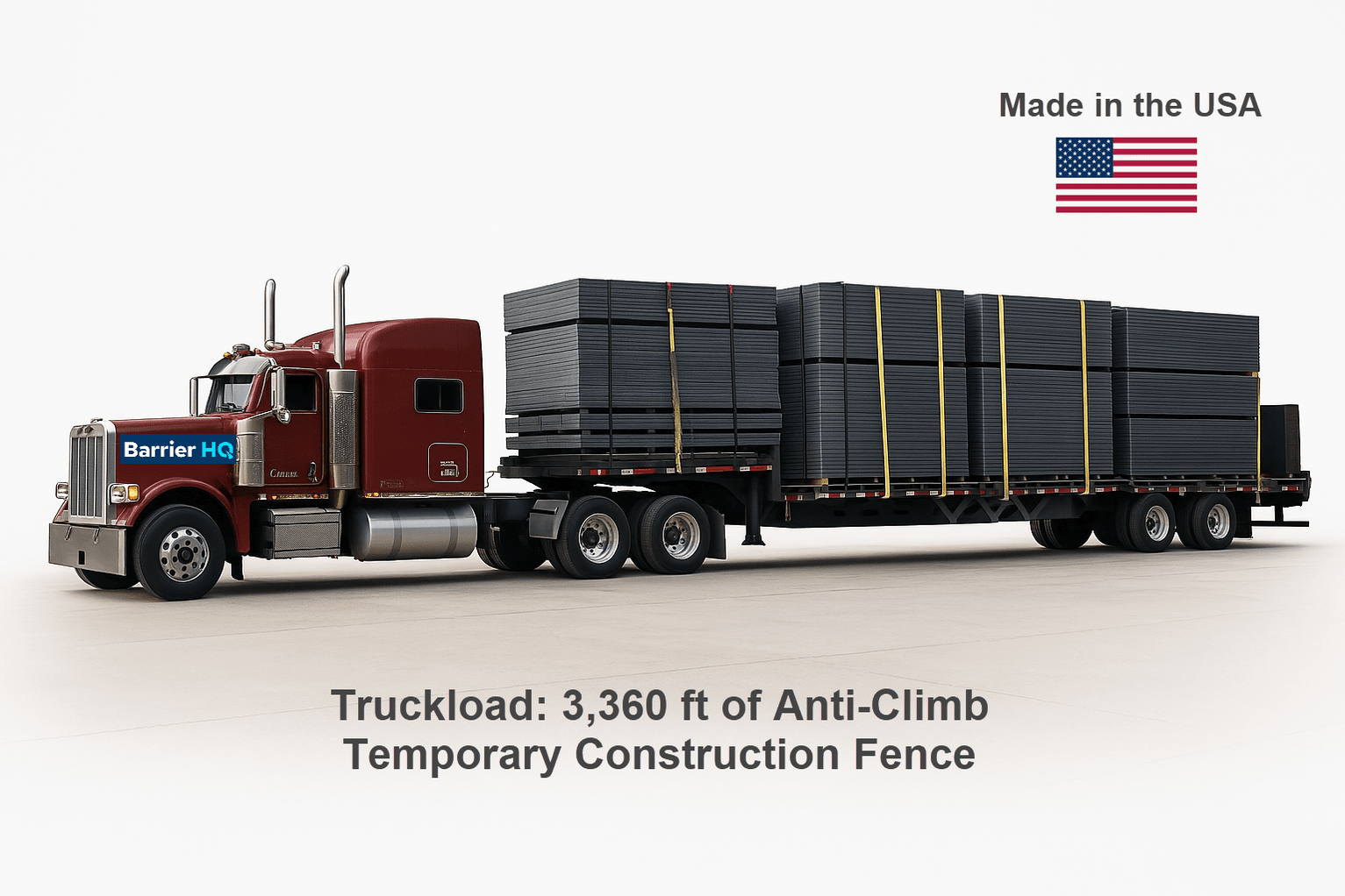 Truckload: 3,360 ft of Anti-Climb Temporary Construction 6' ft tall Li