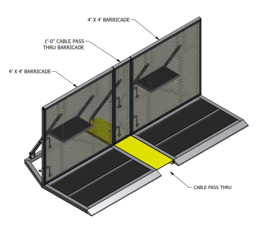 Concert Front-of-Stage Barrier CABLE PASS-THROUGH CSB12