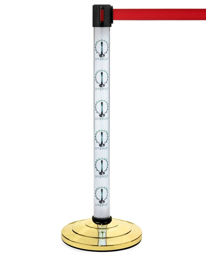 LED Illuminated Stanchion with 10' ft. Retractable Belt - Lytepost