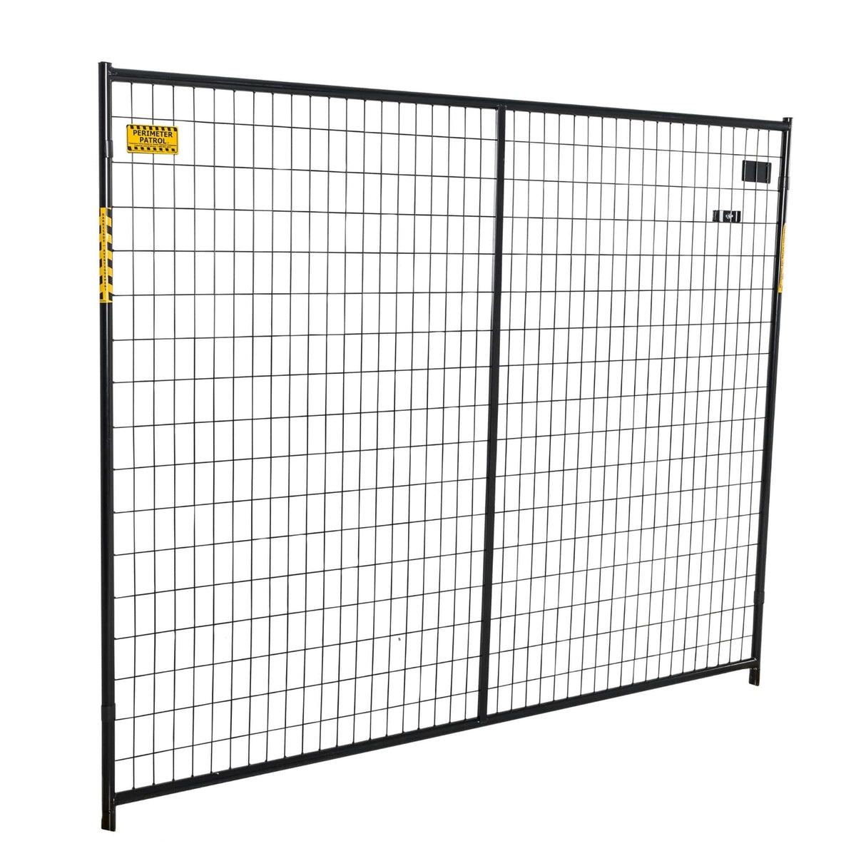 Perimeter Patrol® Security Fence Single Panel 6'x7.5' Black