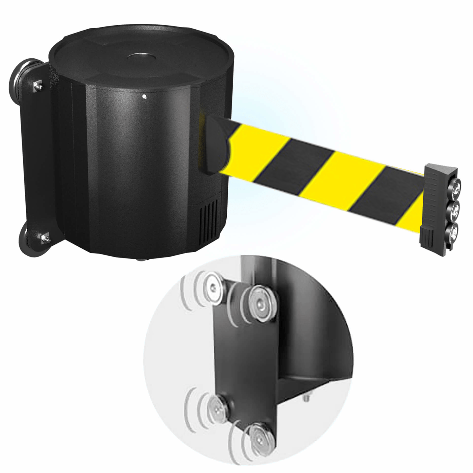 WallPro 750 / WP750BK-MAG / Extra Long 75 Feet Magnetic Retractable ...