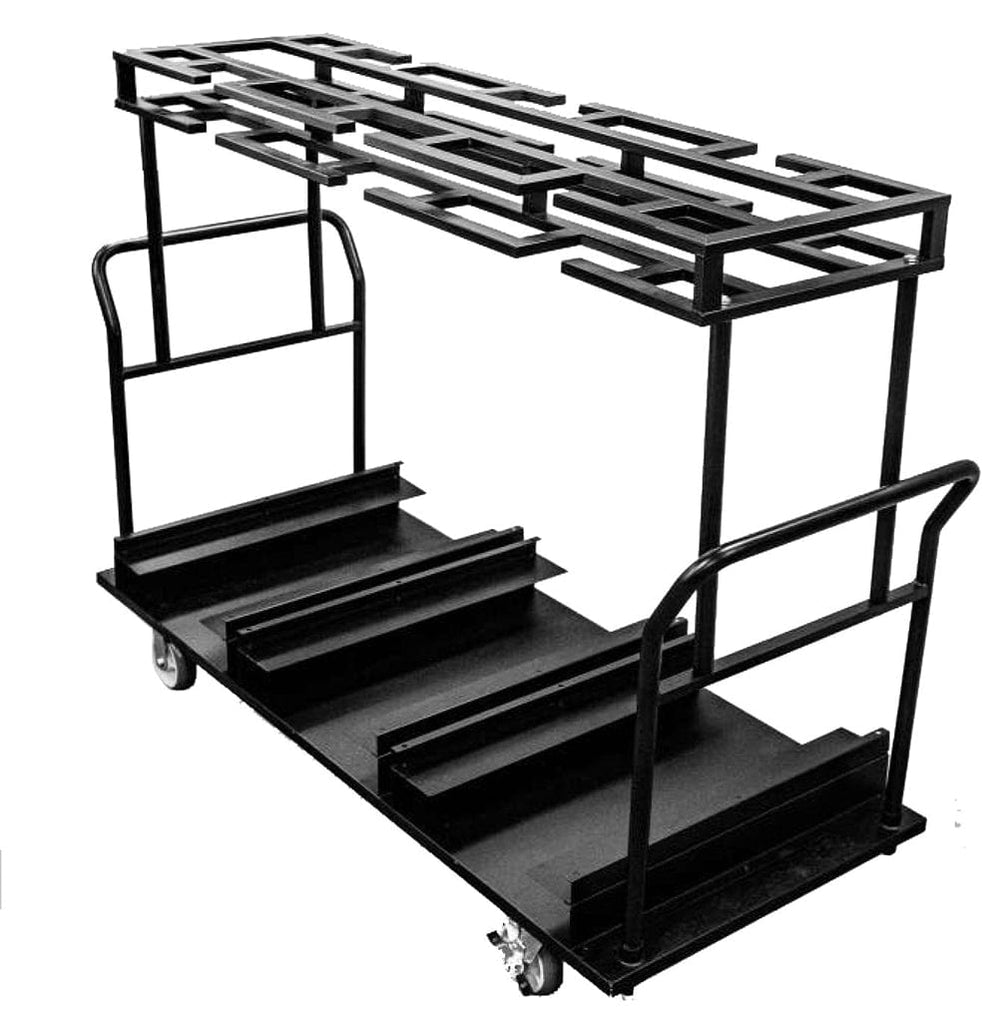 12 Stanchion Cart for WeatherMaster with 19" Rubber Bases - BarrierHQ.com