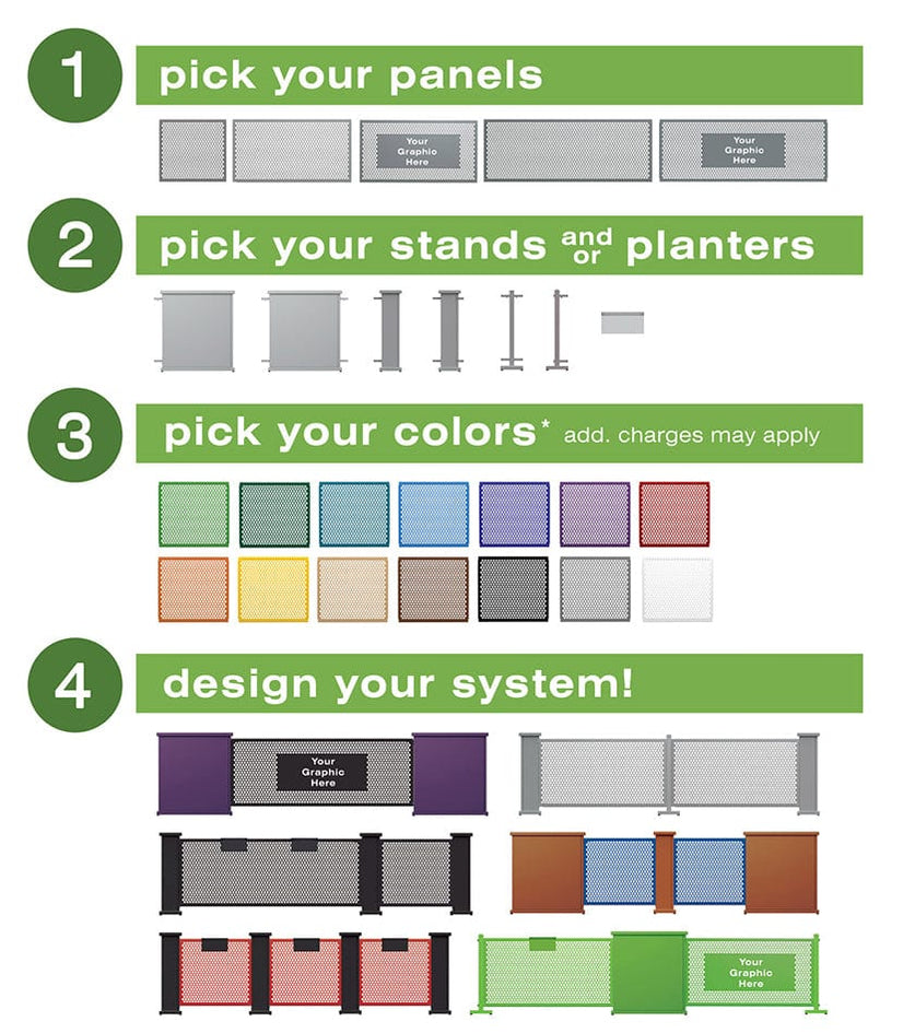 5 Feet Custom Graphic Sidewalk Partition Panel - BarrierHQ.com