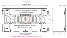 ADA Compliant Pedestrian Barricade Pathcade by Plasticade 72L 38H