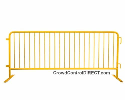 Crowd Control Steel Barricade - Yellow