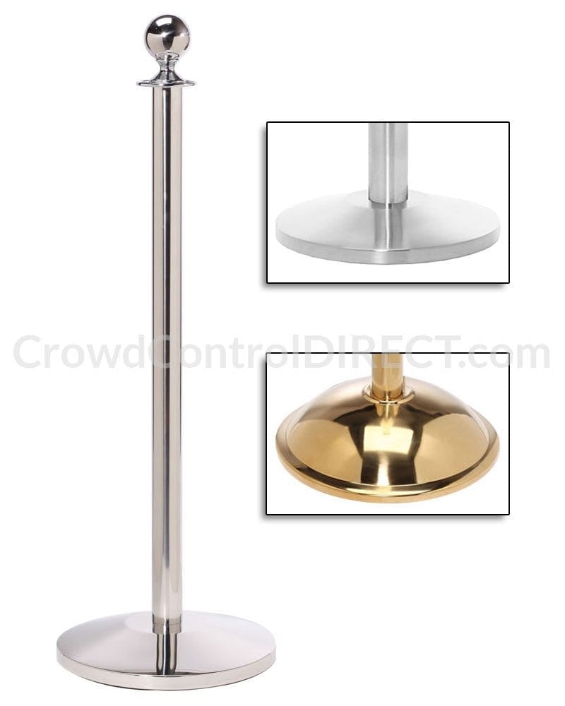 Economy Rope Stanchion Ball Top - BarrierHQ.com