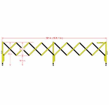Expanding Barricade VERSA GUARD and reg Extended Width 15 2 VG 0015