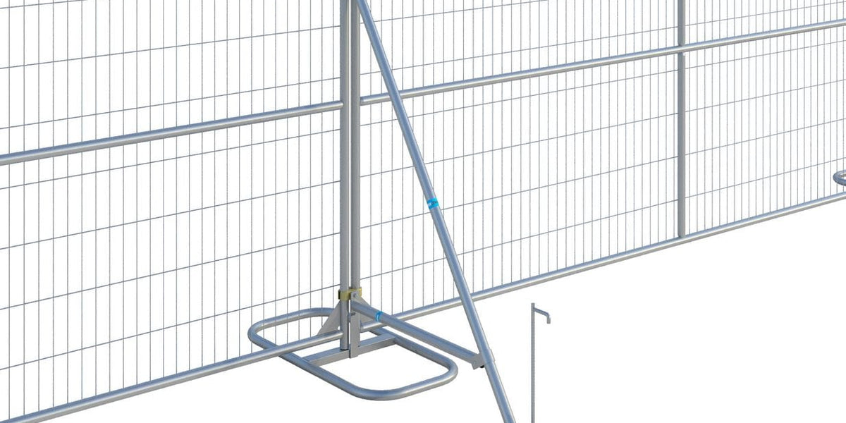 Fence Stabilizer with Brace Assembly (Full Set) — BarrierHQ.com