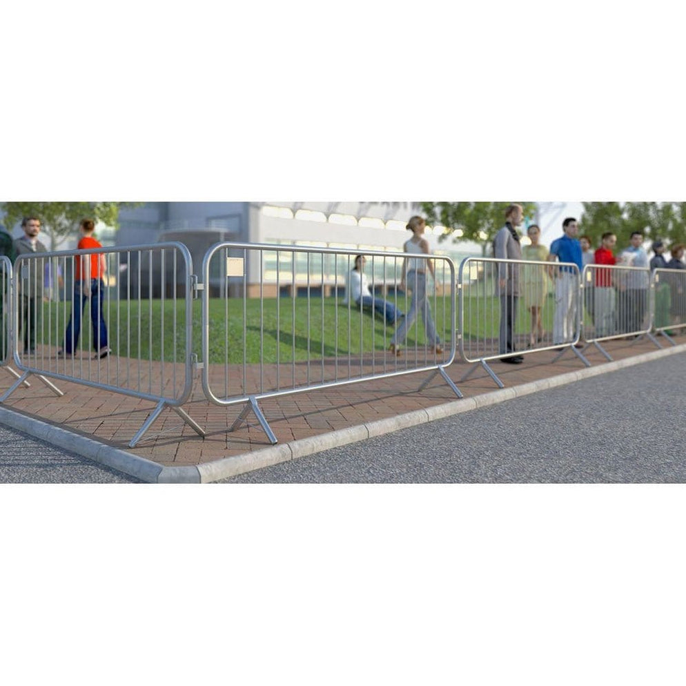 Galvanized Steel Pedestrian Barricade 7.5 Ft Durable Design