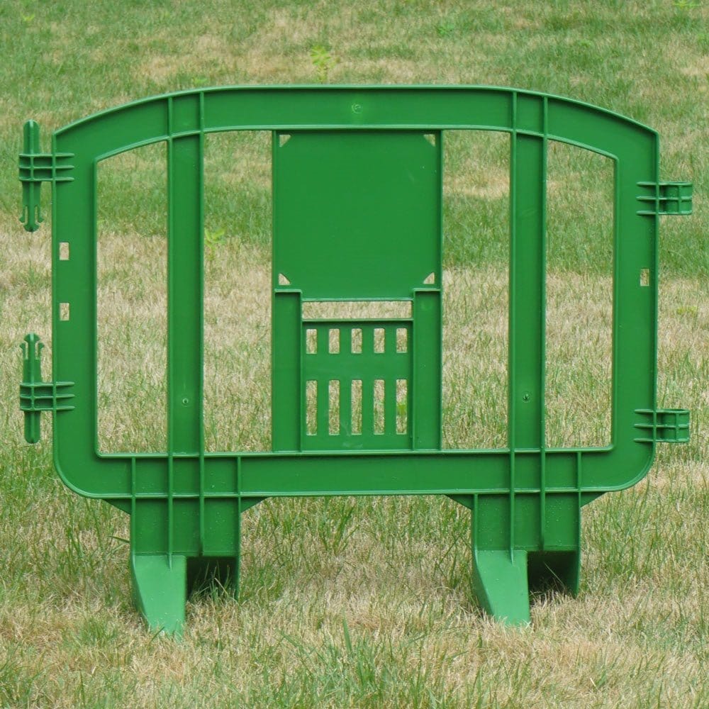 Minit 49" Portable Plastic Crowd Control Barriers Green — BarrierHQ.com