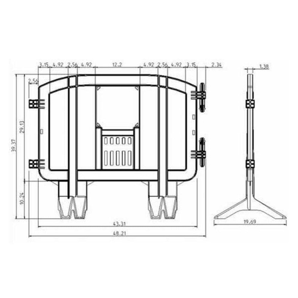 Minit 49 Portable Plastic Crowd Control Barriers Orange