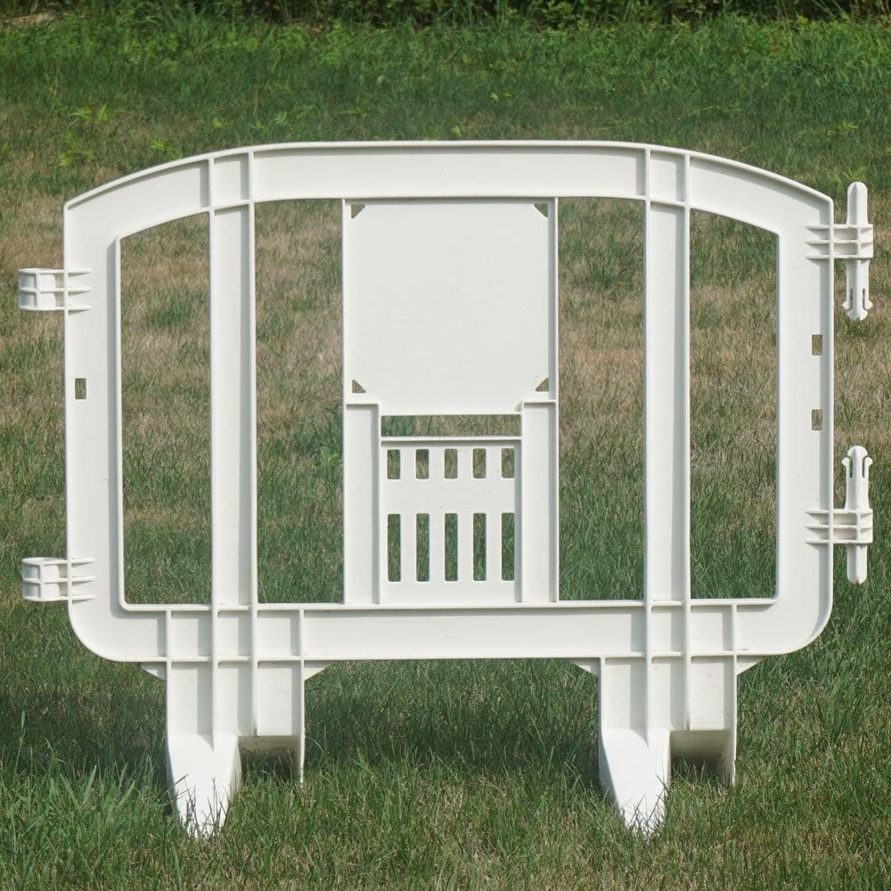 Minit 49" Portable Plastic Crowd Control Barriers White - BarrierHQ.com