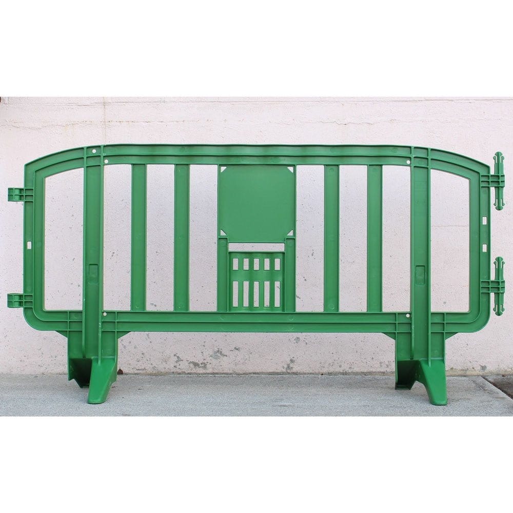 Movit 78" Portable Plastic Crowd Control Barriers Green — BarrierHQ.com