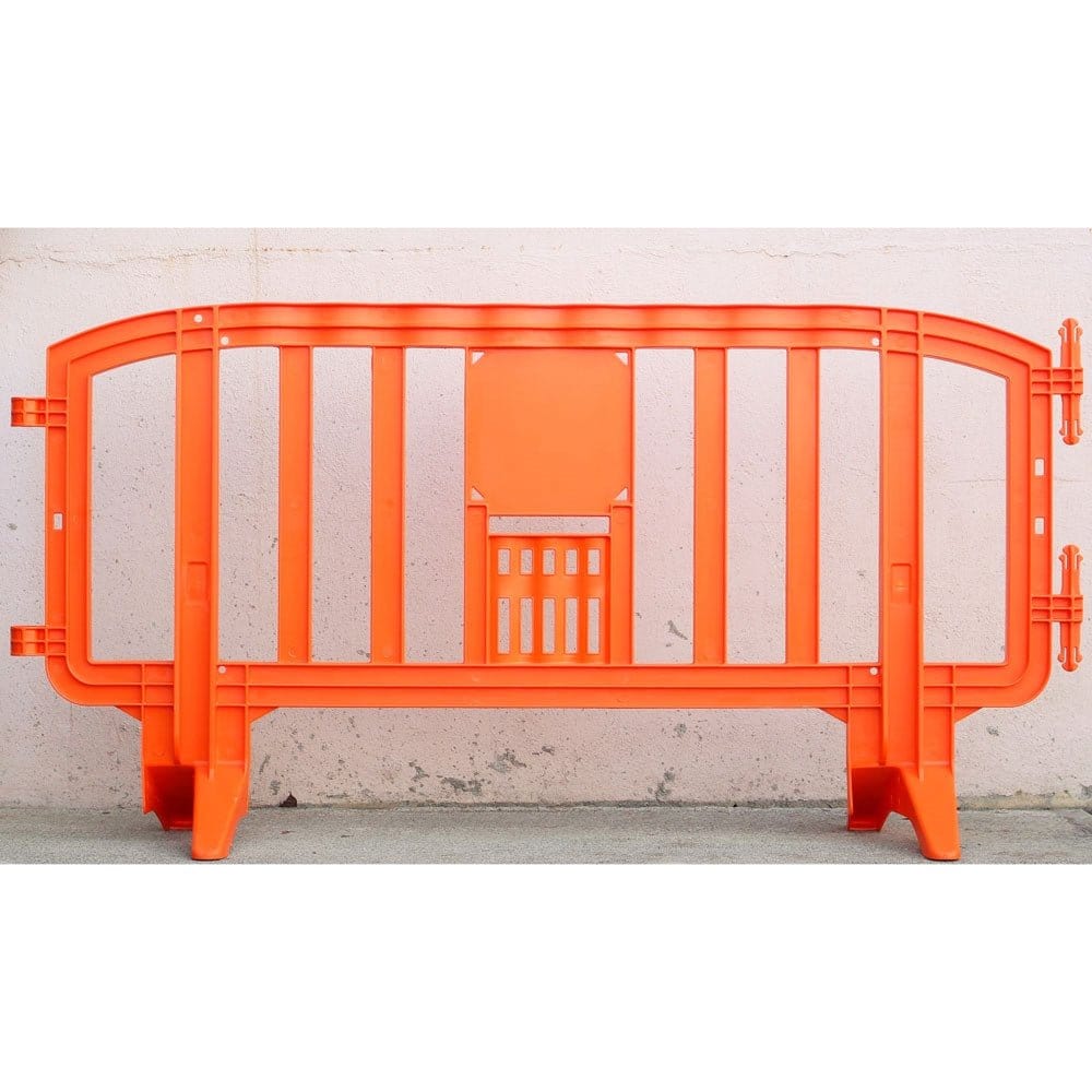 Movit 78" Portable Plastic Crowd Control Barriers Orange - BarrierHQ.com