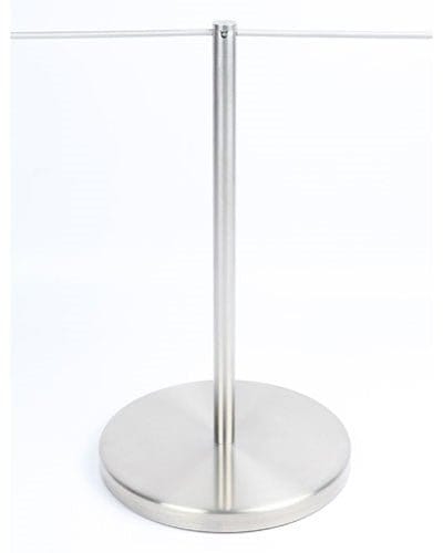 Museum and Art Gallery Stanchion 16 Tall Stainless Steel Q Cord