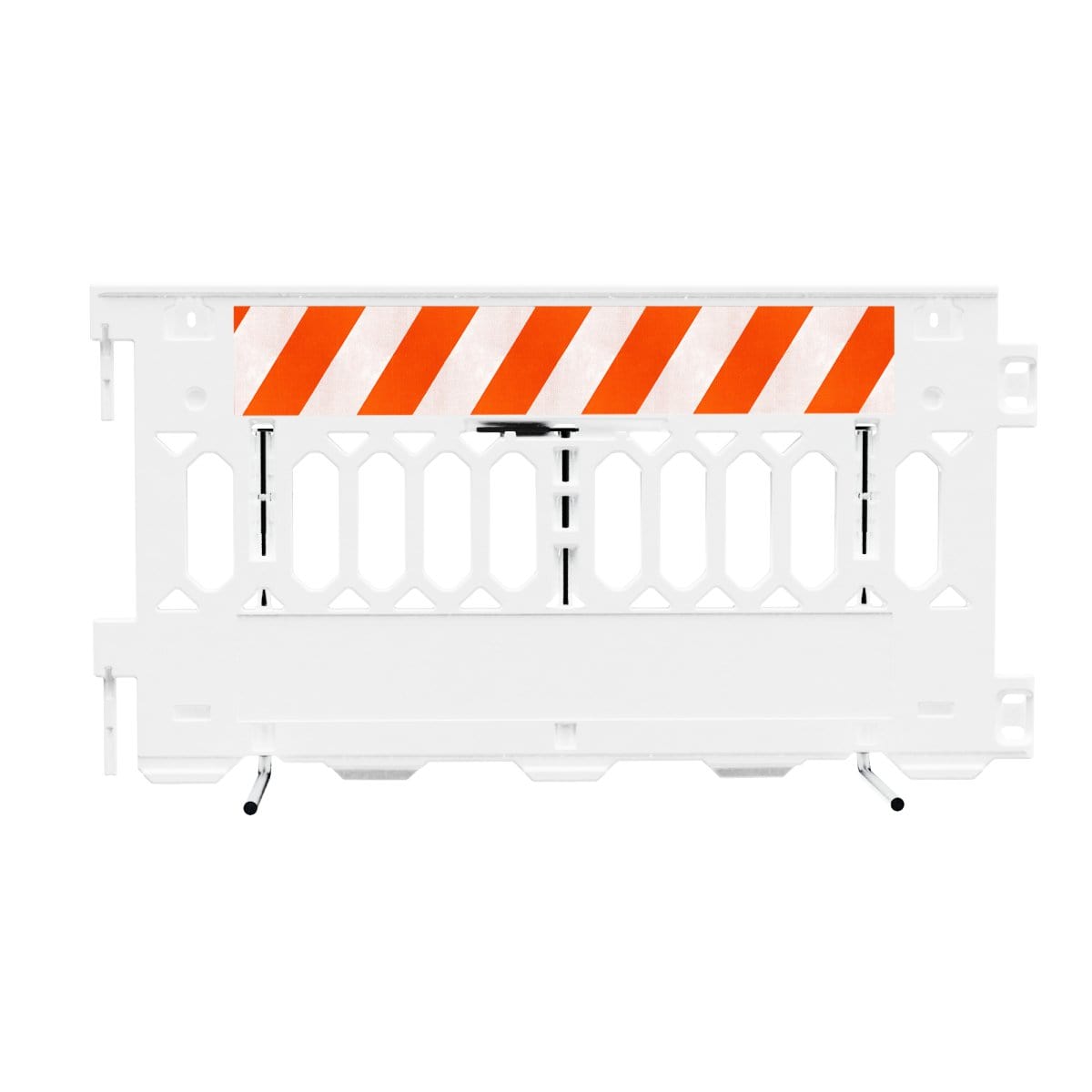 Plastic Barricade for Schools PATHCADE, 2008-W-DGR-T, White. One Secti ...