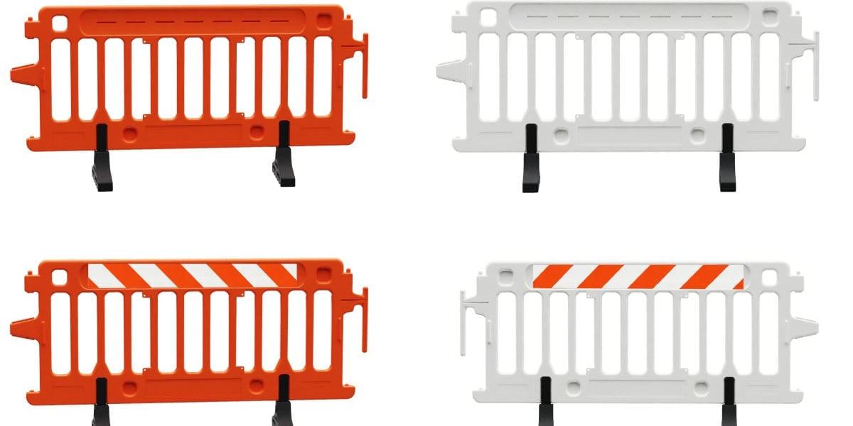 Plastic Crowd Control Barricade "Crowdcade" by Plasticade 74"L x 39.5 ...