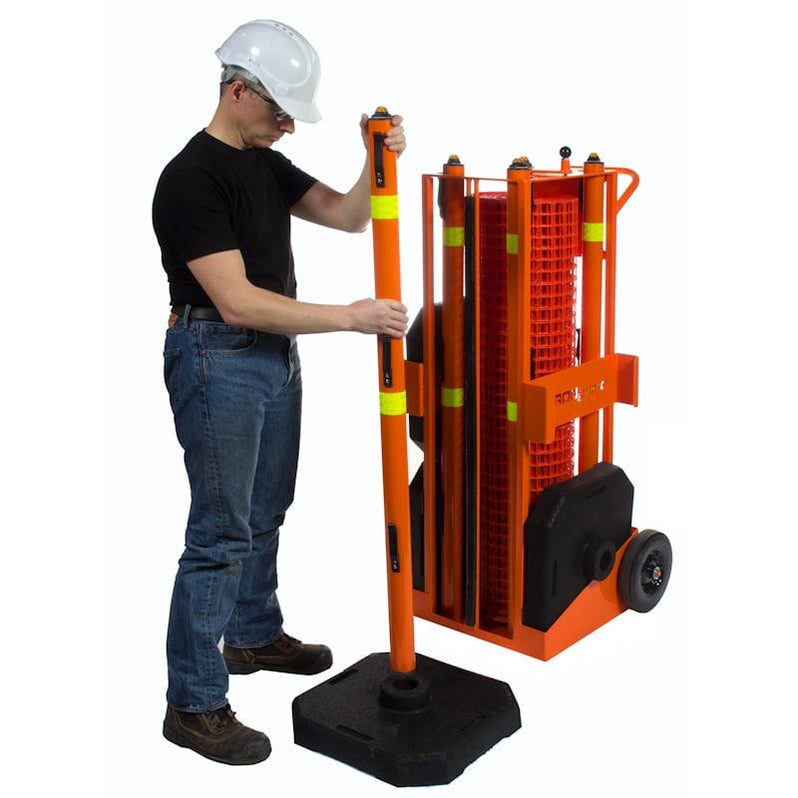Portable Safety Zone Retractable Orange Fencing 100' ft. IRONguard PSZ ...