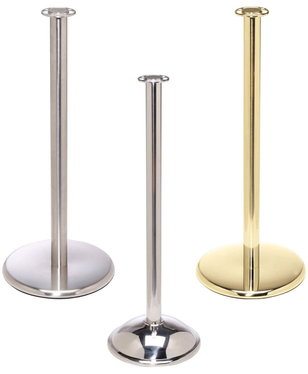 Professional Traditional Rope Stanchion FLAT Top - BarrierHQ.com