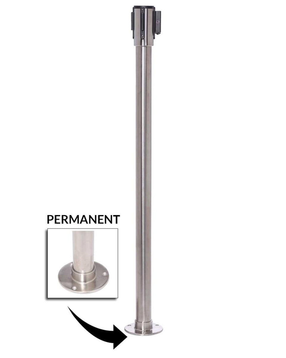 QueuePro 200 Permanently Fixed Stanchion — BarrierHQ.com