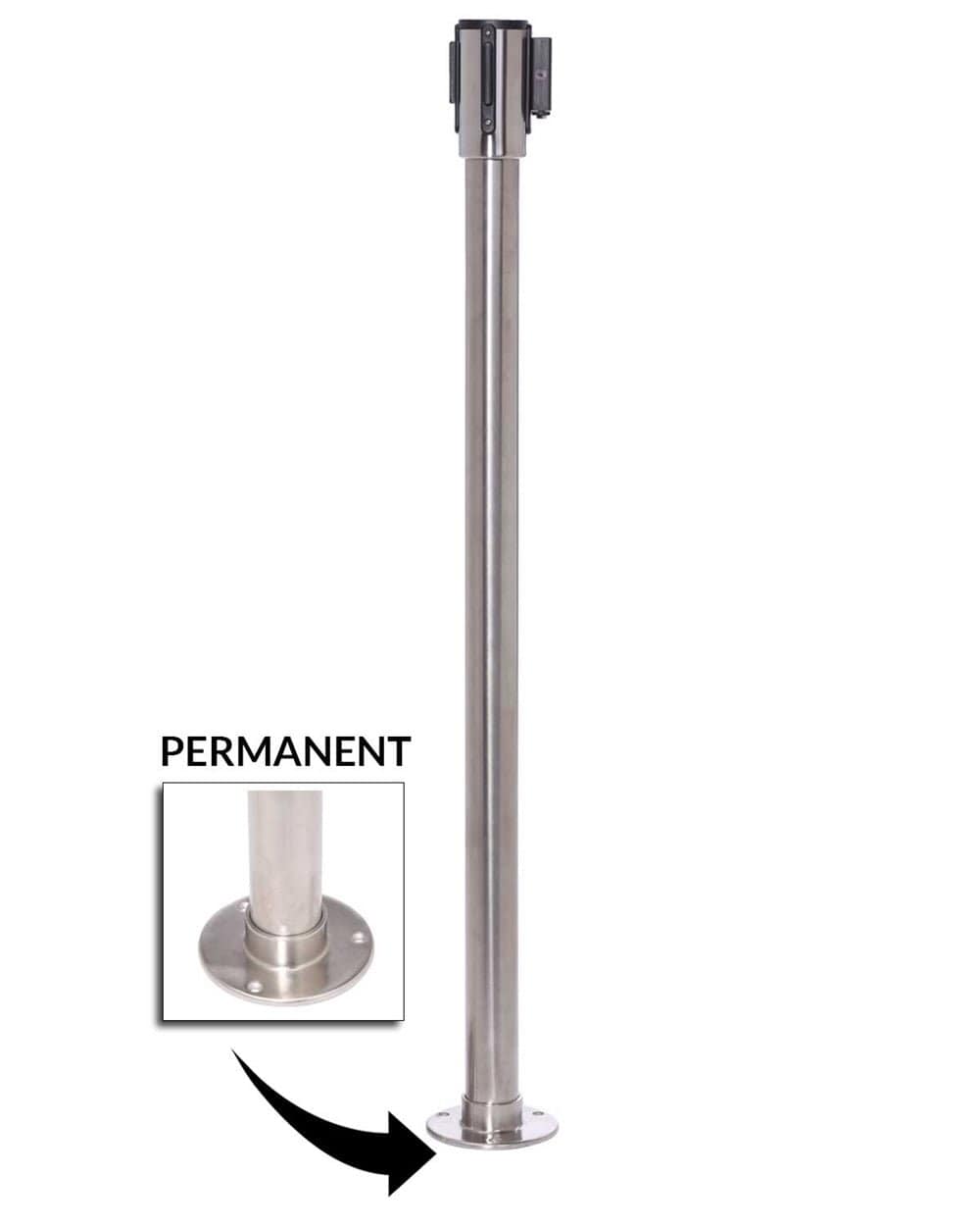 QueuePro 200 Permanently Fixed Stanchion — BarrierHQ.com