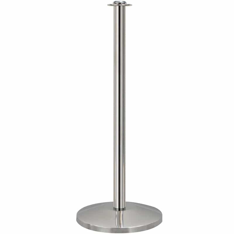QueueWay Contemporary Rope Stanchion, Satin Stainless