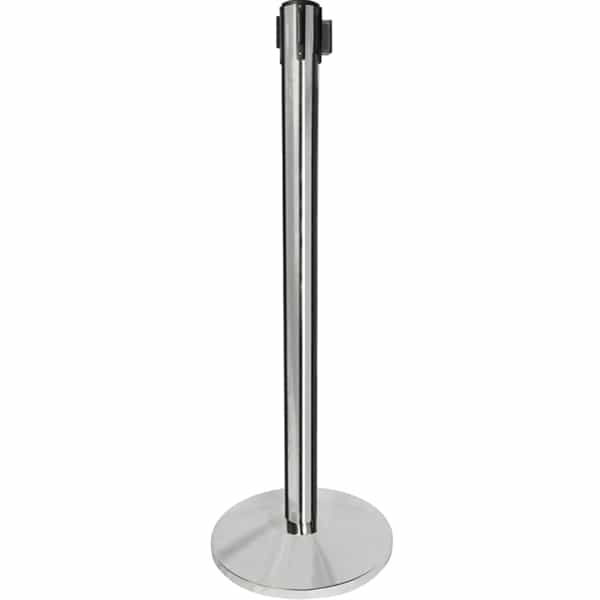 QueueWay PLUS Tension Belt Stanchion Chrome Post 10 ft Belt