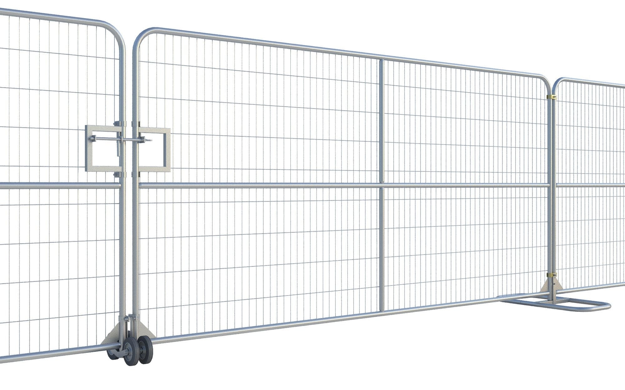 Rolling Vehicle Gate Kit for Temporary Fence — BarrierHQ.com