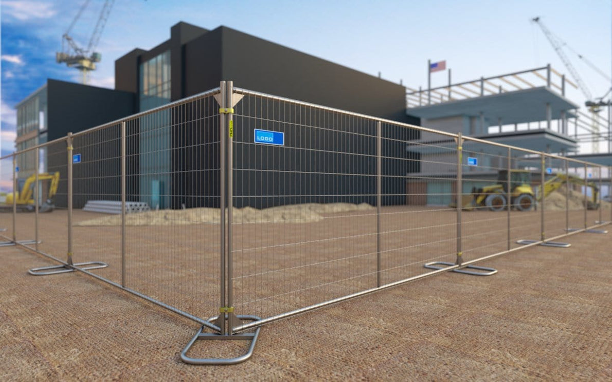 Temporary Construction Fence 6'x12' Lightweight Panel, Anticlimb Mesh ...