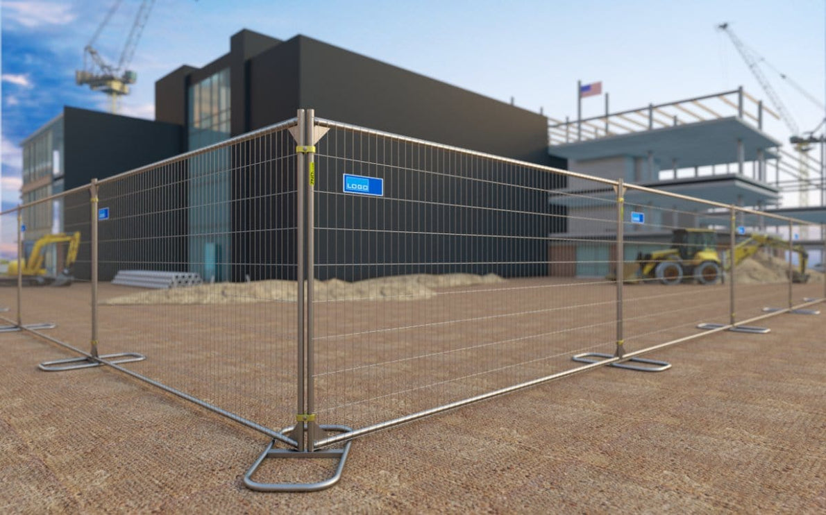 Temporary Construction Fence 6'x12' Lightweight Panel, Anticlimb Mesh ...