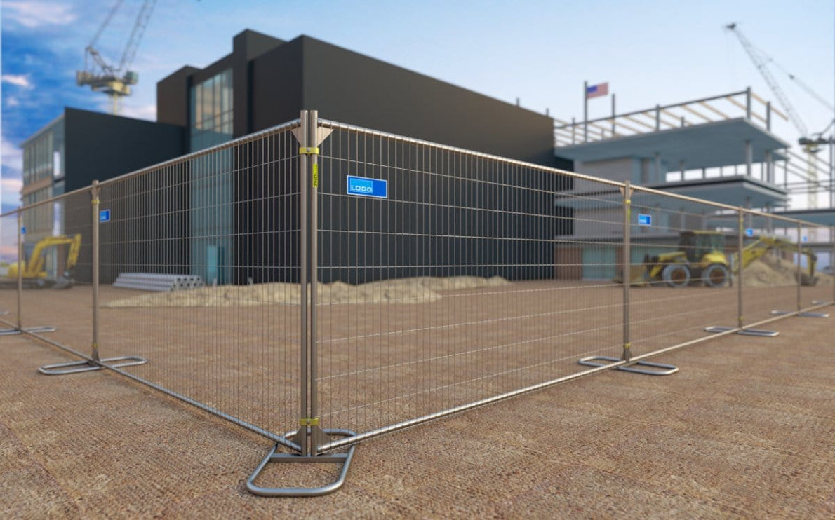 Temporary Construction Fence 6'x12' Standard Panel, Anticlimb Mesh, 51 ...