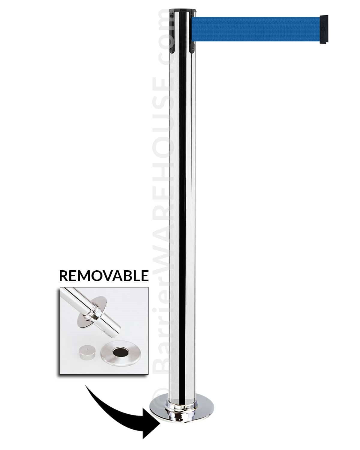 Tensabarrier 889R Removable Barrier with Floor Socket — BarrierHQ.com