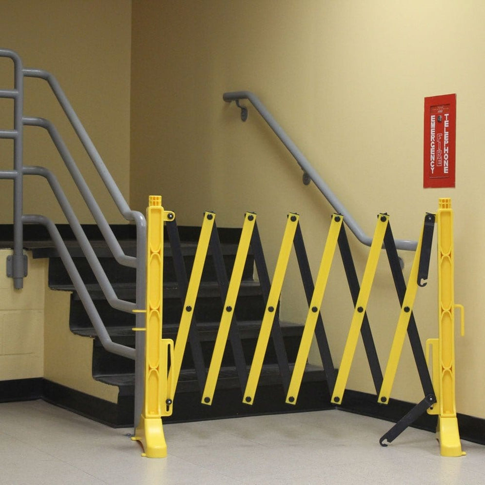 Xpandit Expandable Plastic Barricade, Yellow & Black