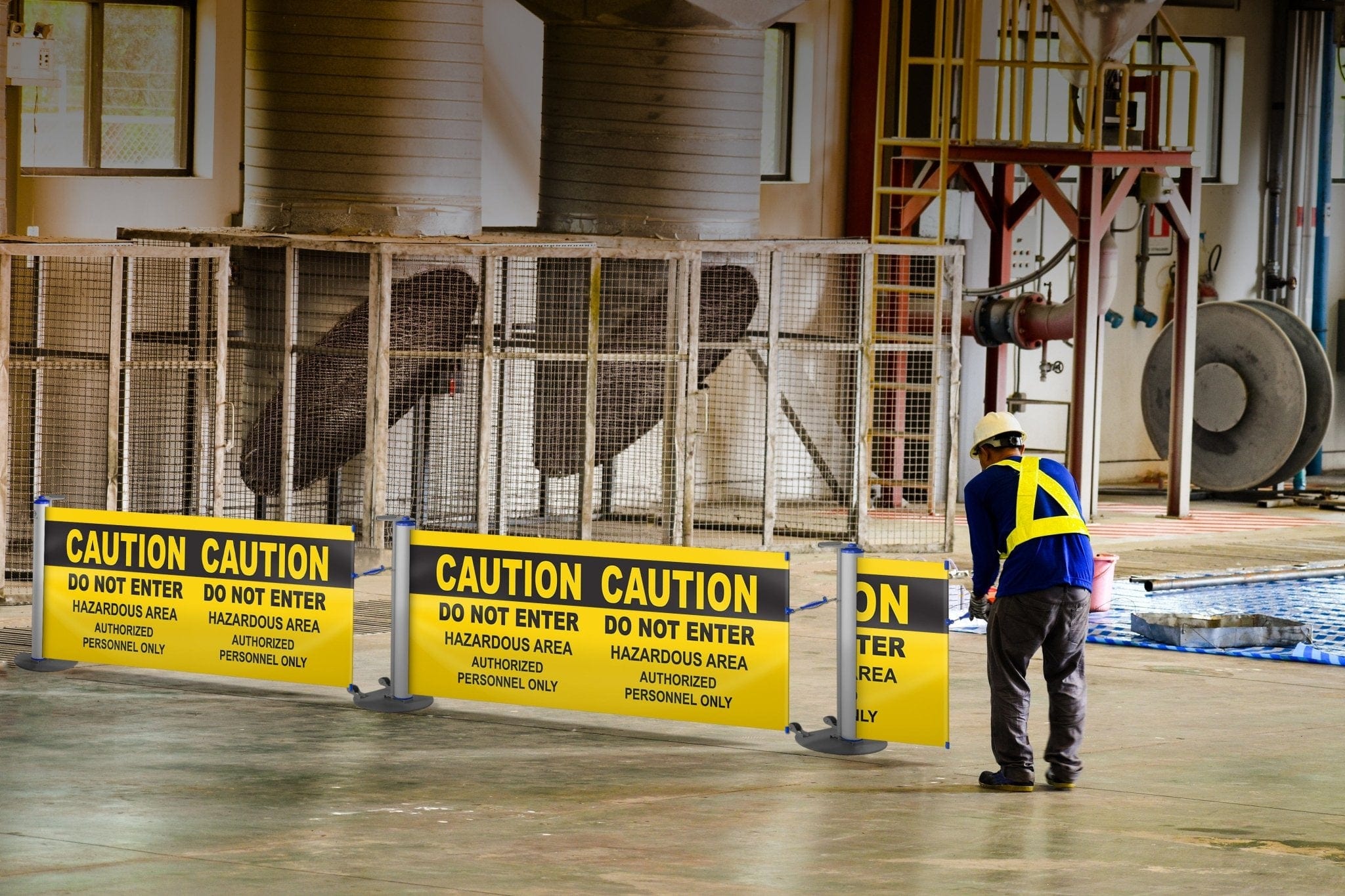 ZonePro Barrier Retractable 3 Wide CUSTOM Banner SINGLE 12 Long