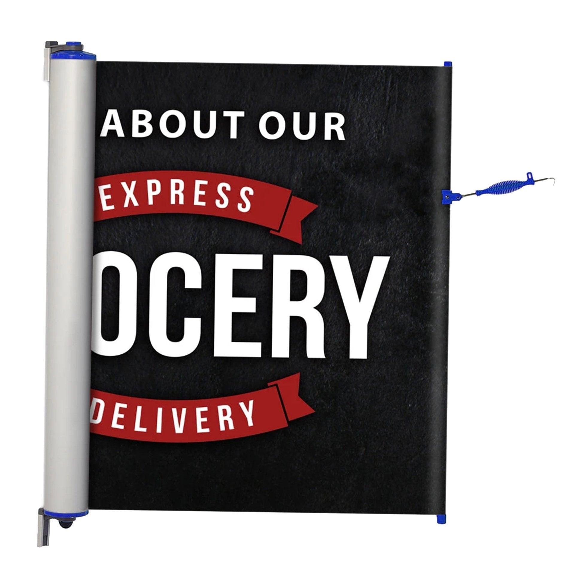 ZonePro Wall/Rack Mounted Fixed Retractable CUSTOM Banner, SINGLE 12 ...