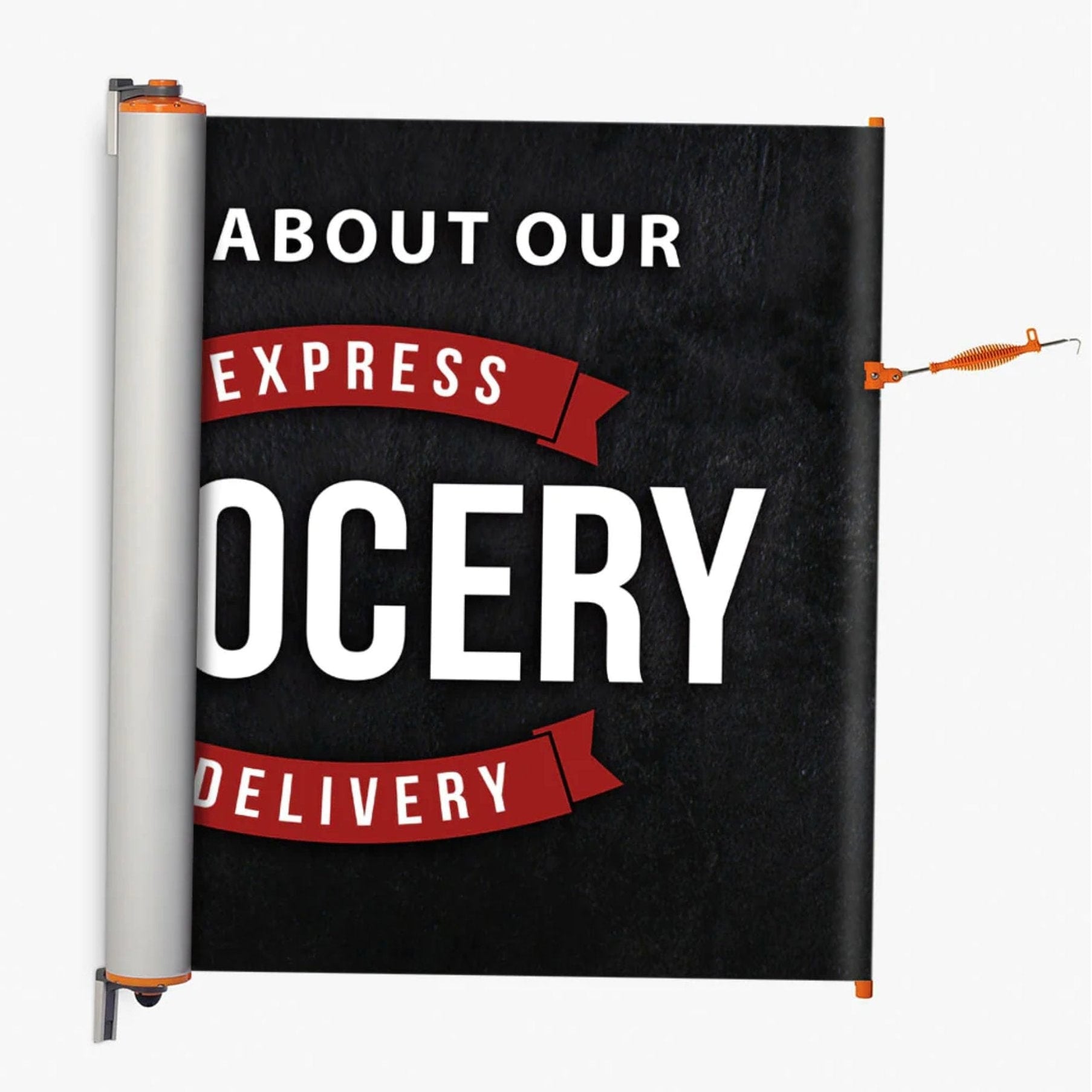 ZonePro Wall/Rack Mounted Fixed Retractable CUSTOM Banner, SINGLE 12 ...