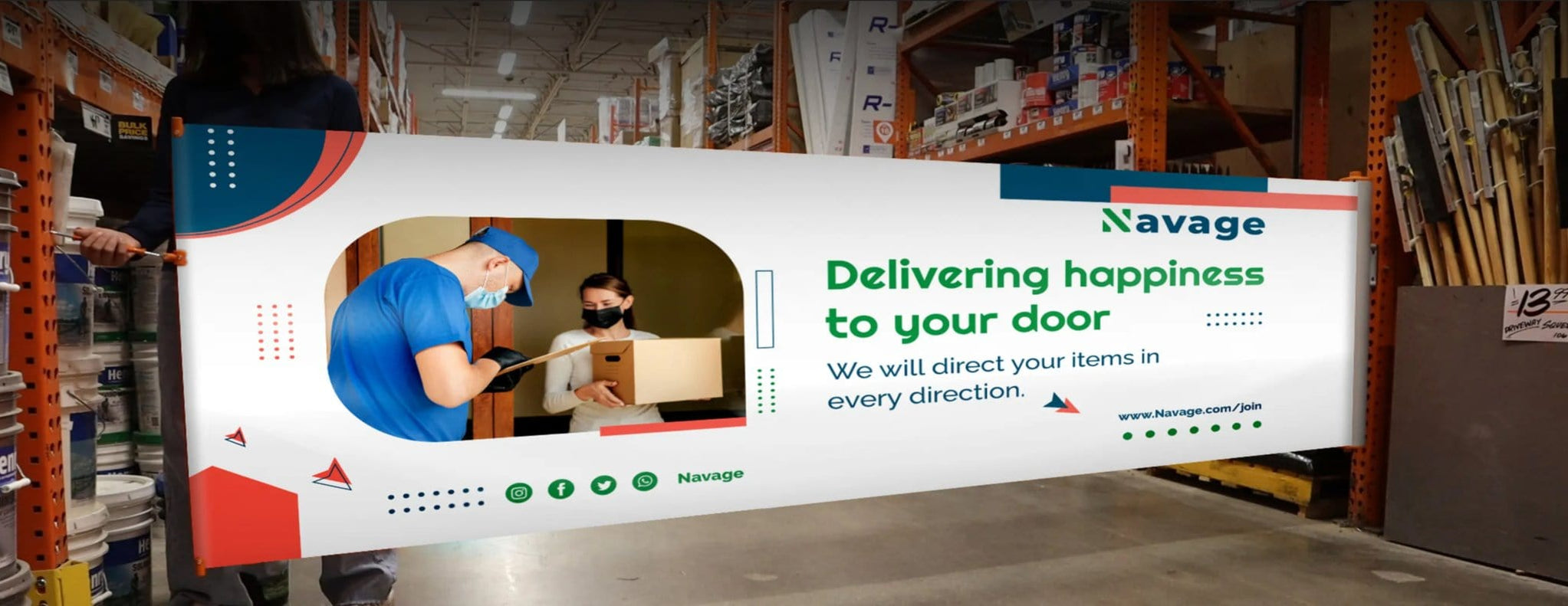 ZonePro Wall/Rack Mounted Portable Retractable CUSTOM Banner, SINGLE 1 — BarrierHQ.com