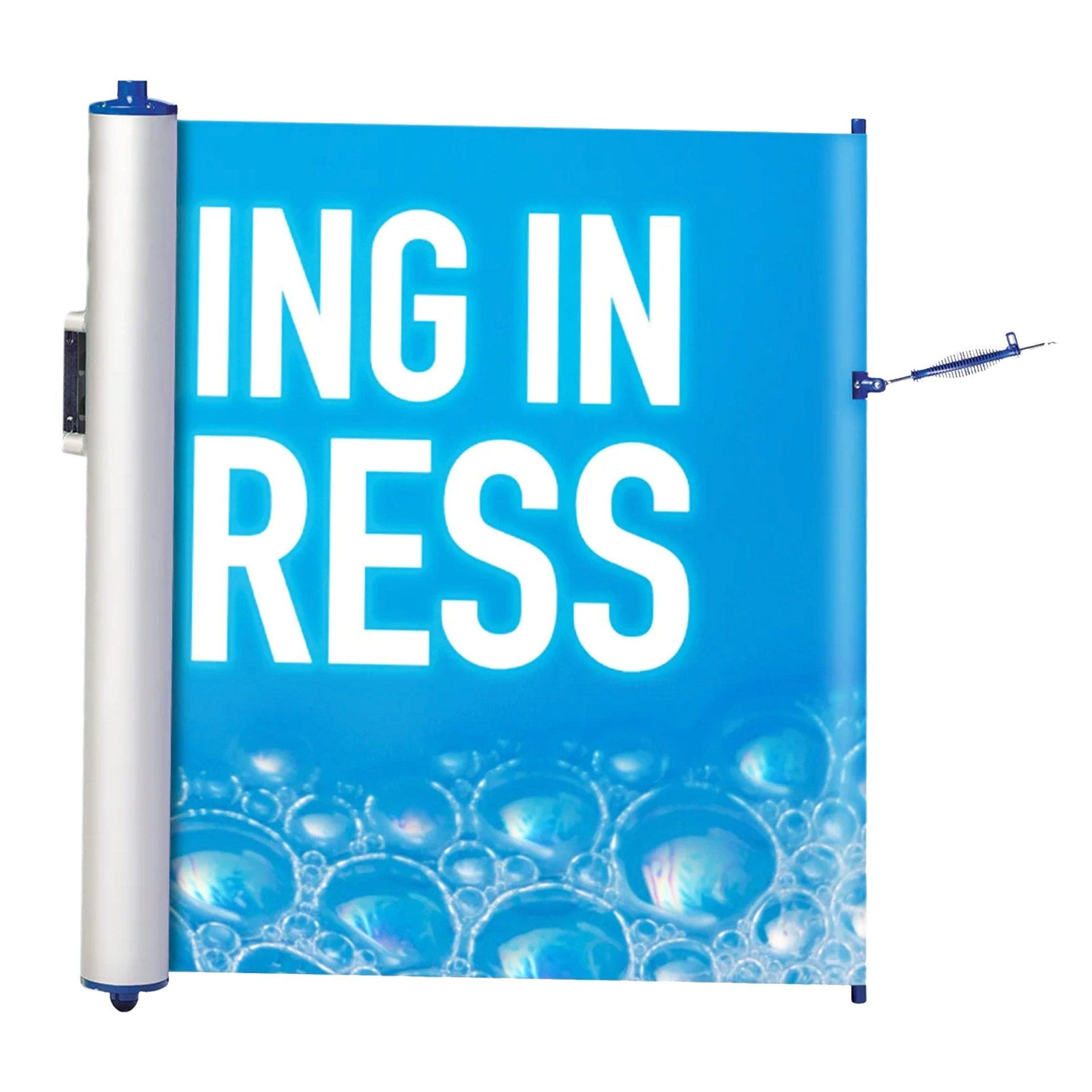 ZonePro Wall/Rack Mounted Portable Retractable CUSTOM Banner, SINGLE 1 — BarrierHQ.com